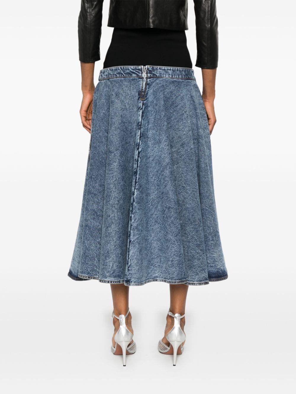 ALAÏA - Denim Midi Skirt ALAÏA