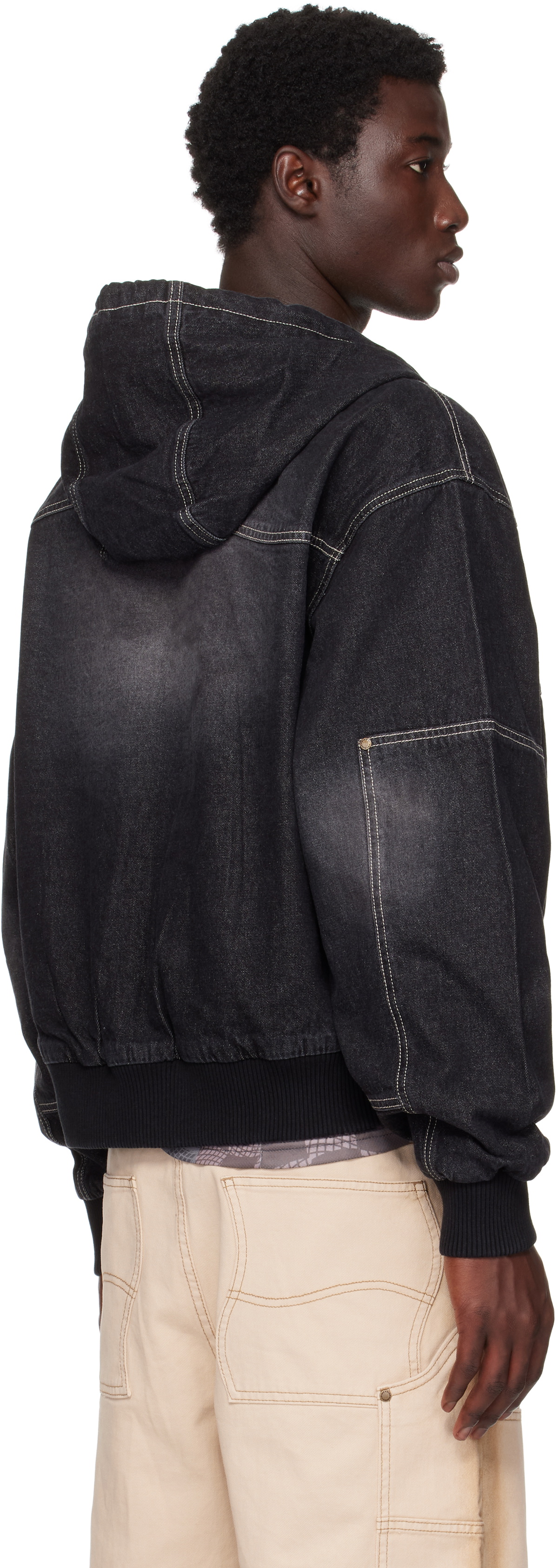 Dime Black Hooded Utility Jacket Dime