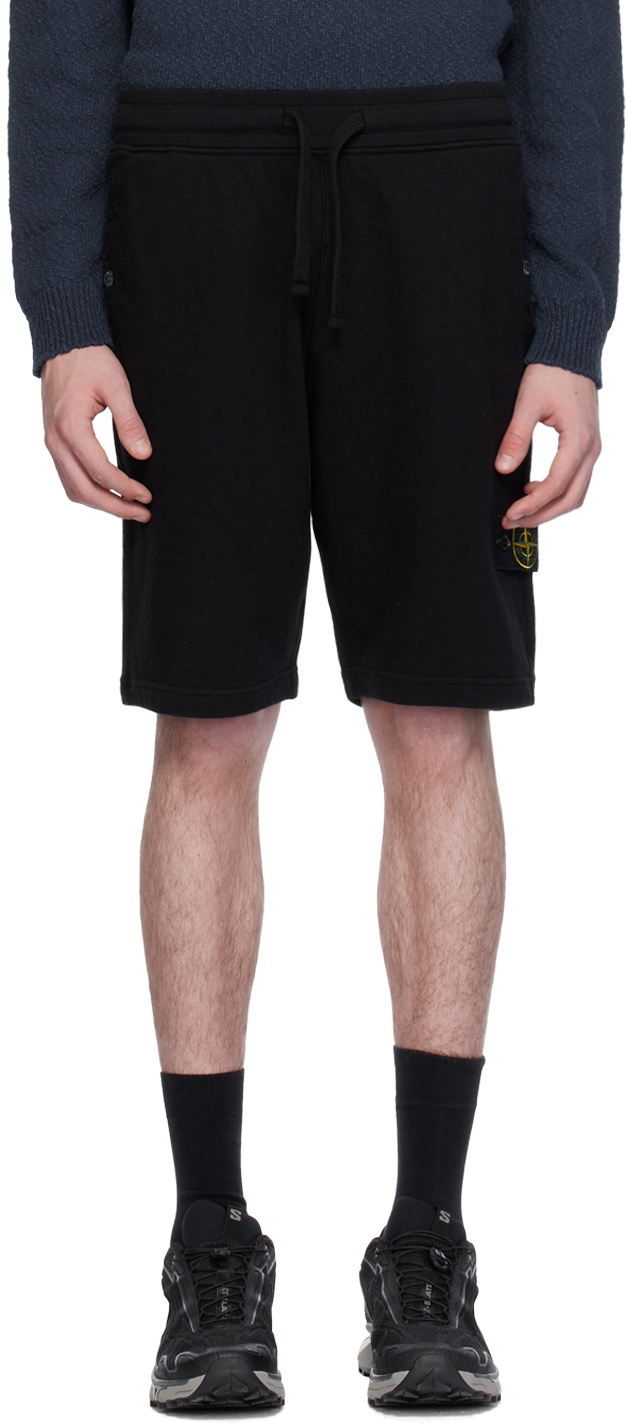 Stone Island Black Patch Shorts Stone Island