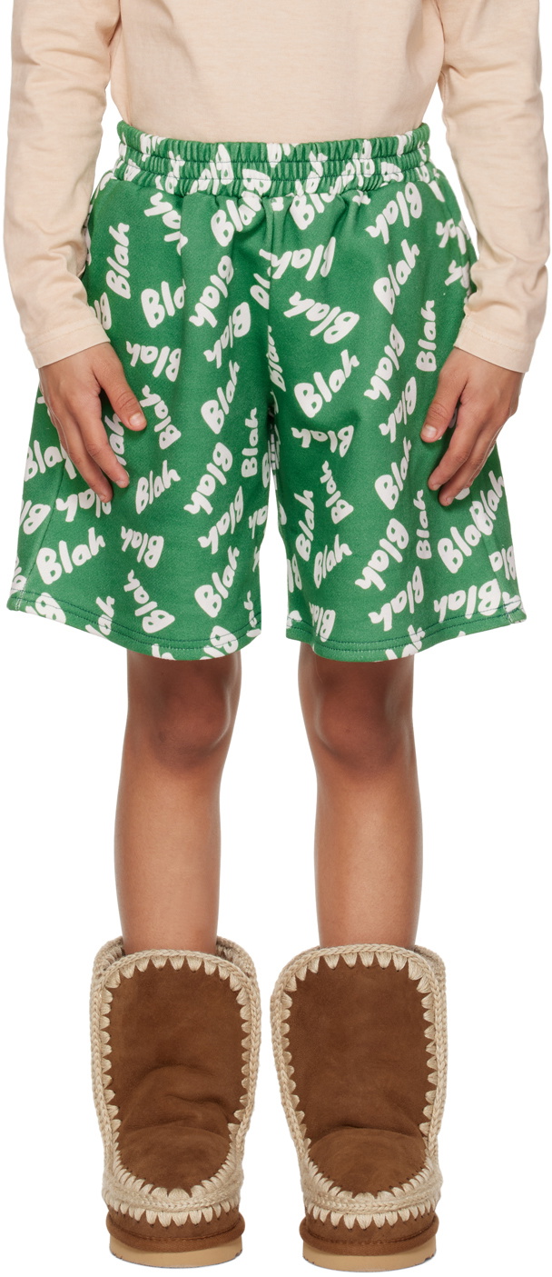 BlabLakia Kids Green 'Blah' Shorts