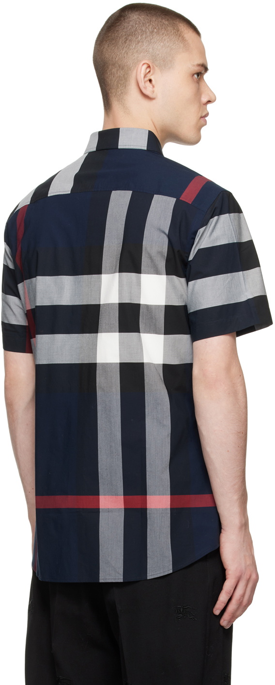 Burberry Navy Check Shirt Burberry