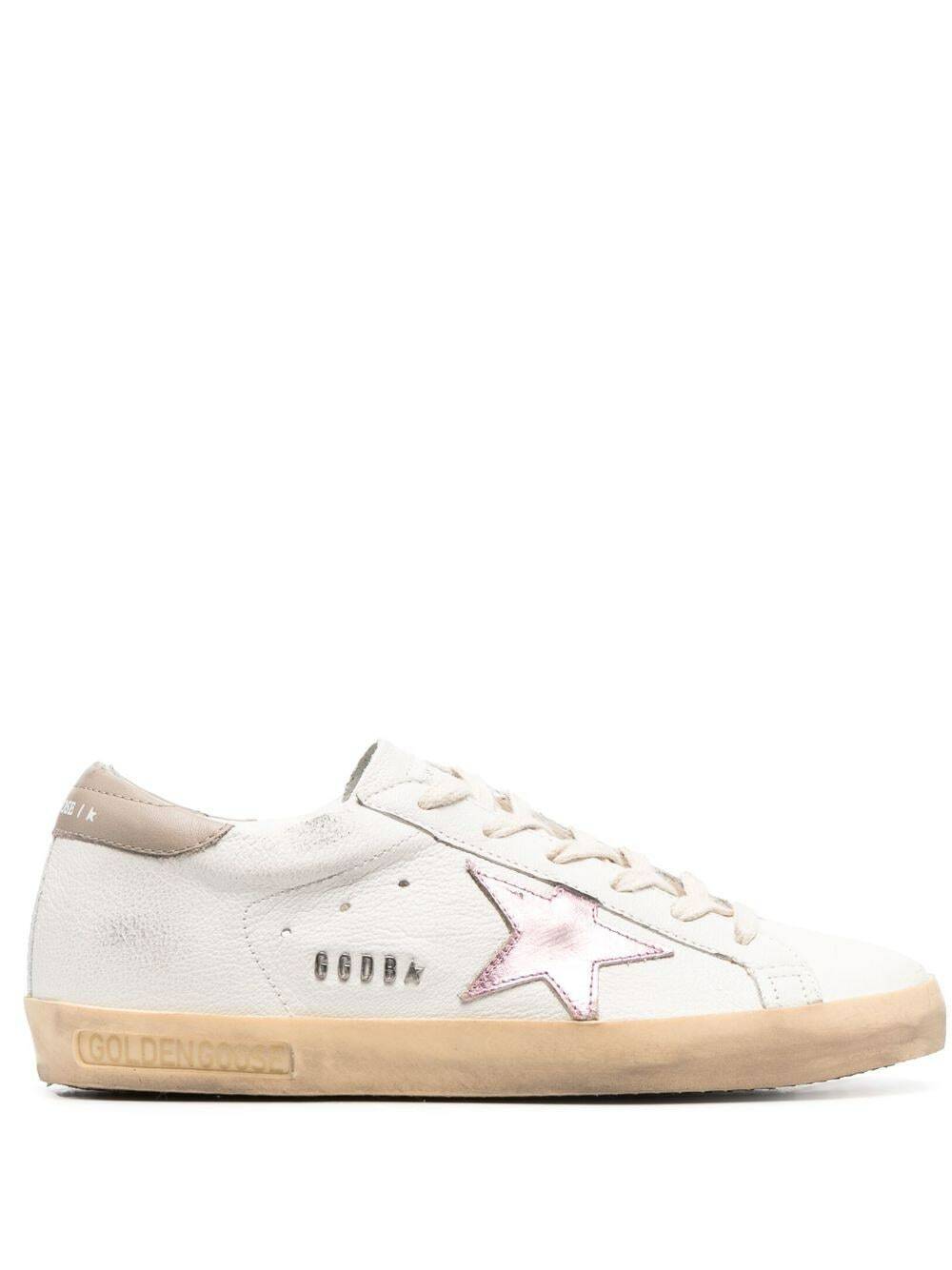 GOLDEN GOOSE - Super-star Leather Sneakers Golden Goose Deluxe Brand