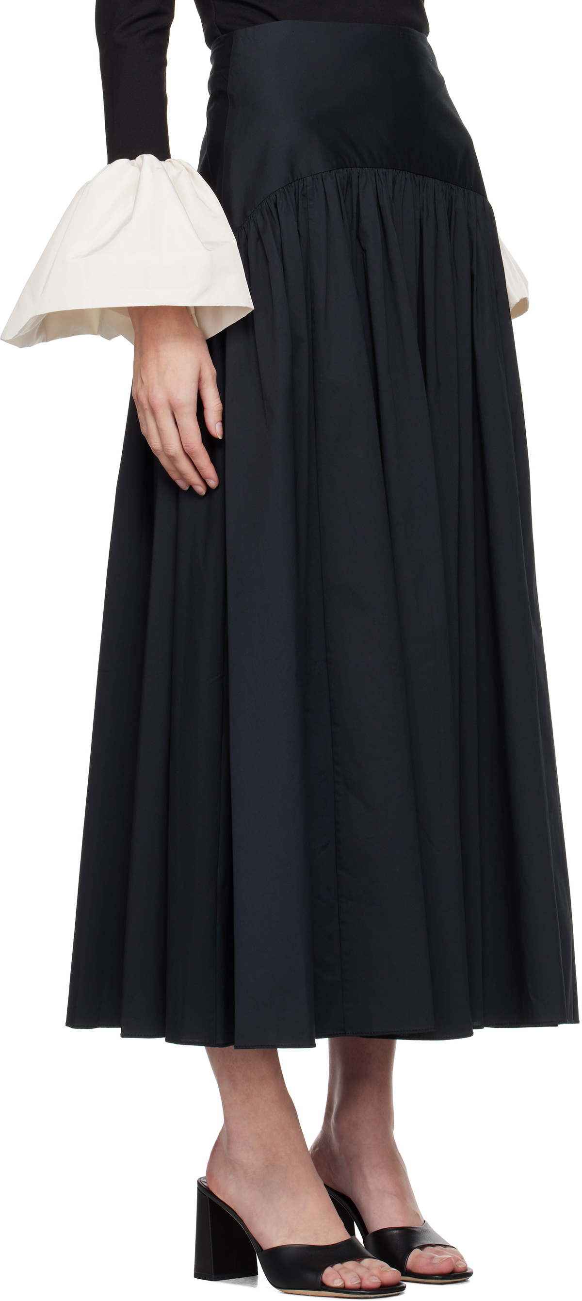 Staud Black Procida Maxi Skirt Staud