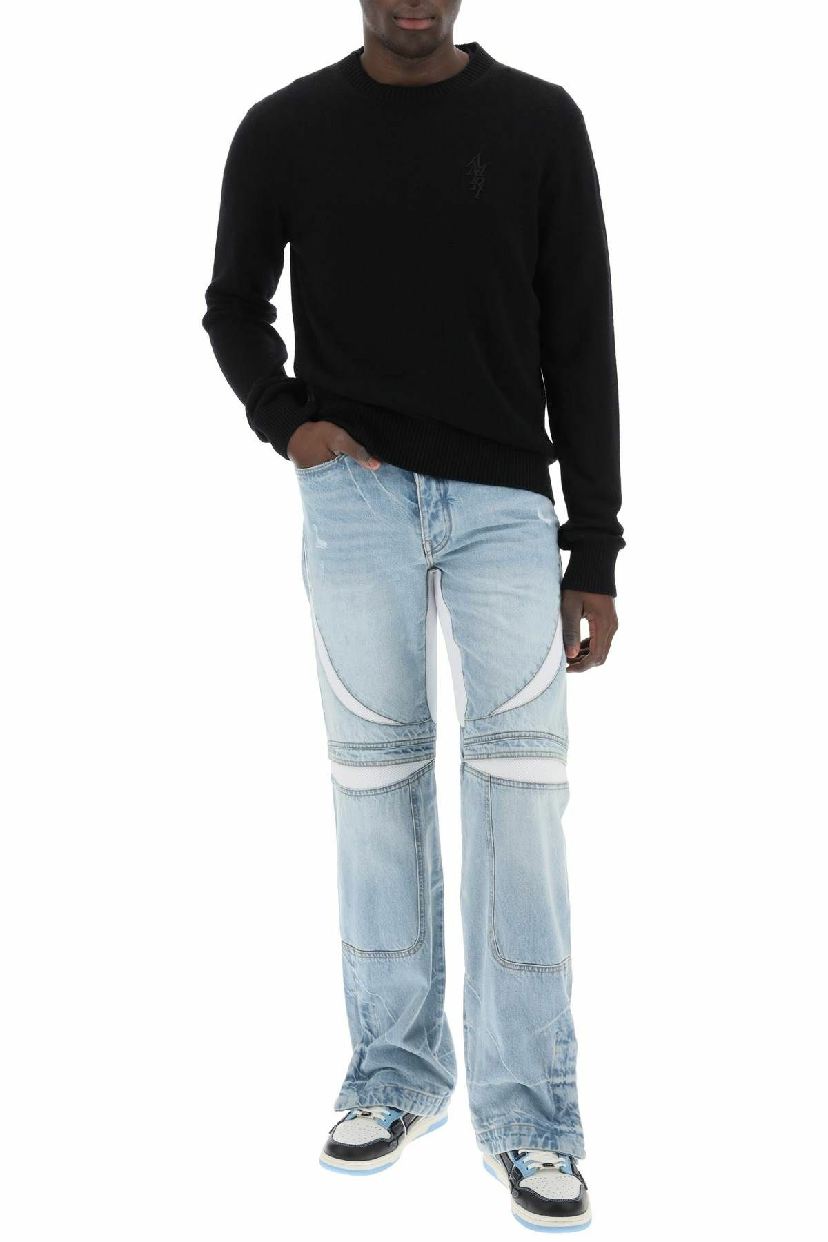 AMIRI mx-3 jeans with mesh inserts Light blue Amiri