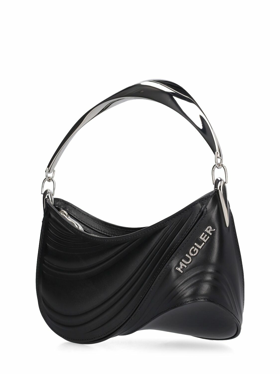 MUGLER - Mini Spiral Embossed Leather Pouch Mugler