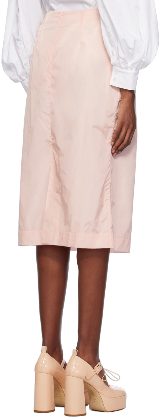 Simone Rocha Pink Pressed Rose Midi Skirt Simone Rocha