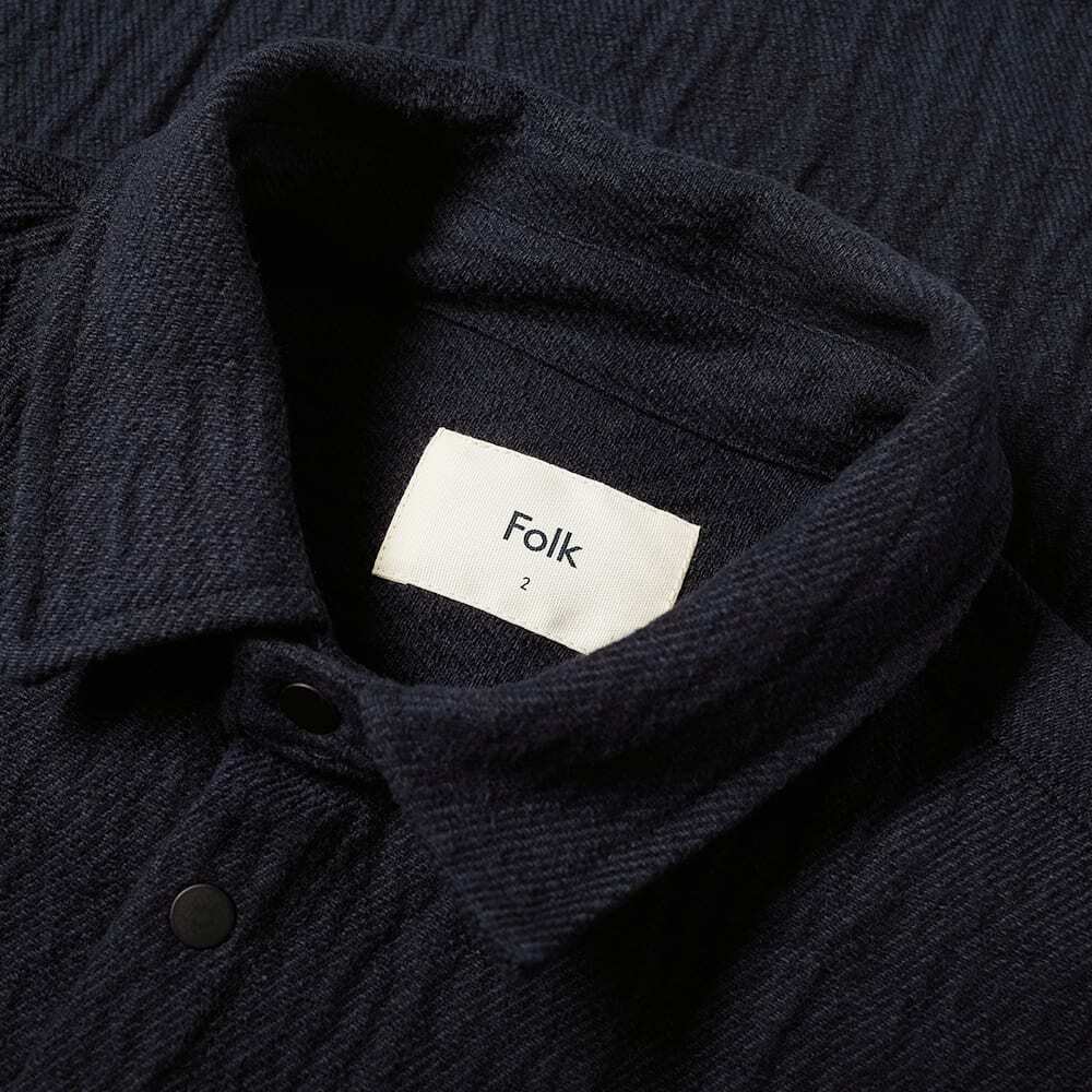 Folk Men's Assembly Jacket in Navy Texture Folk