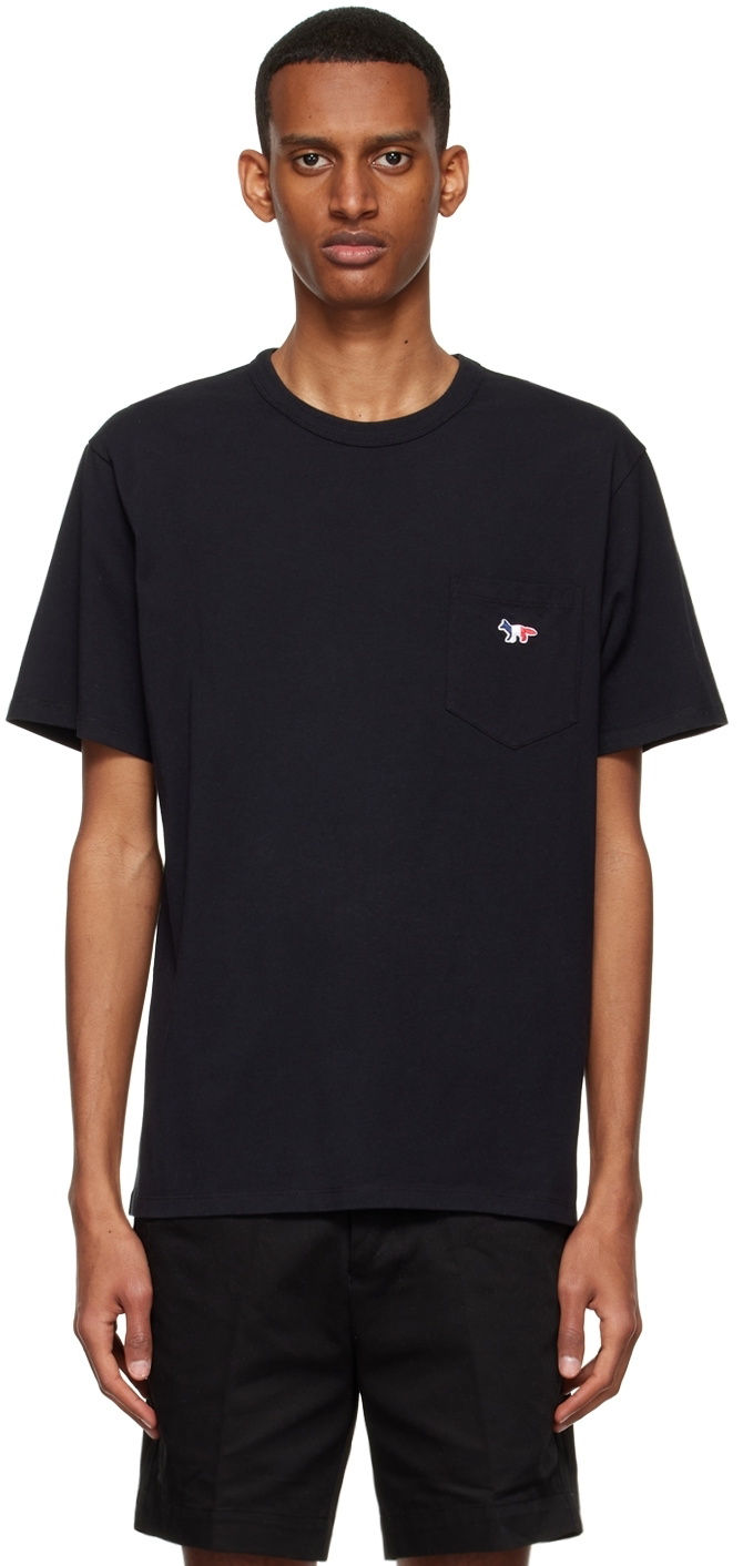 Maison Kitsuné Black Tricolor Fox T-Shirt Maison Kitsune