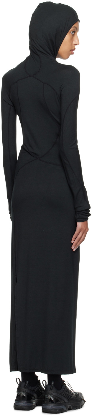 POST ARCHIVE FACTION (PAF) Black Hooded Maxi Dress Post Archive Faction