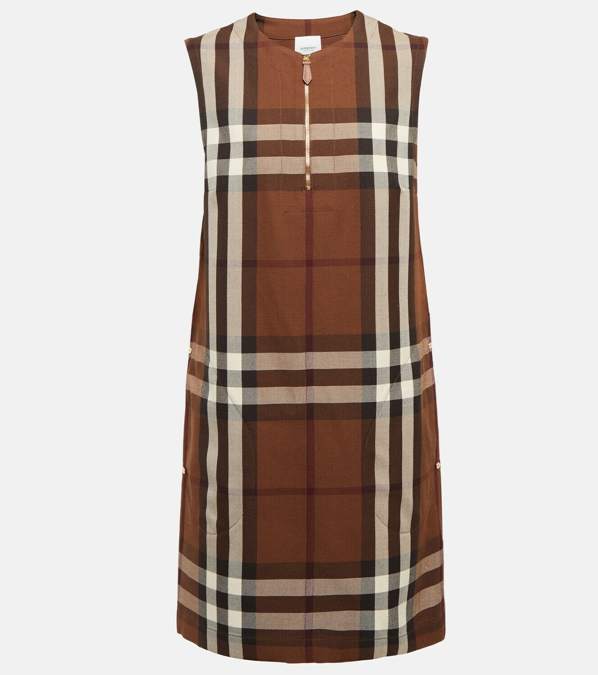 Burberry - Check wool-blend twill minidress Burberry