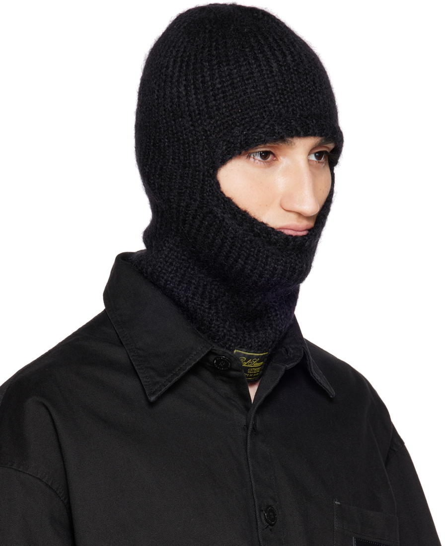 Raf Simons Black Mohair Balaclava Raf Simons
