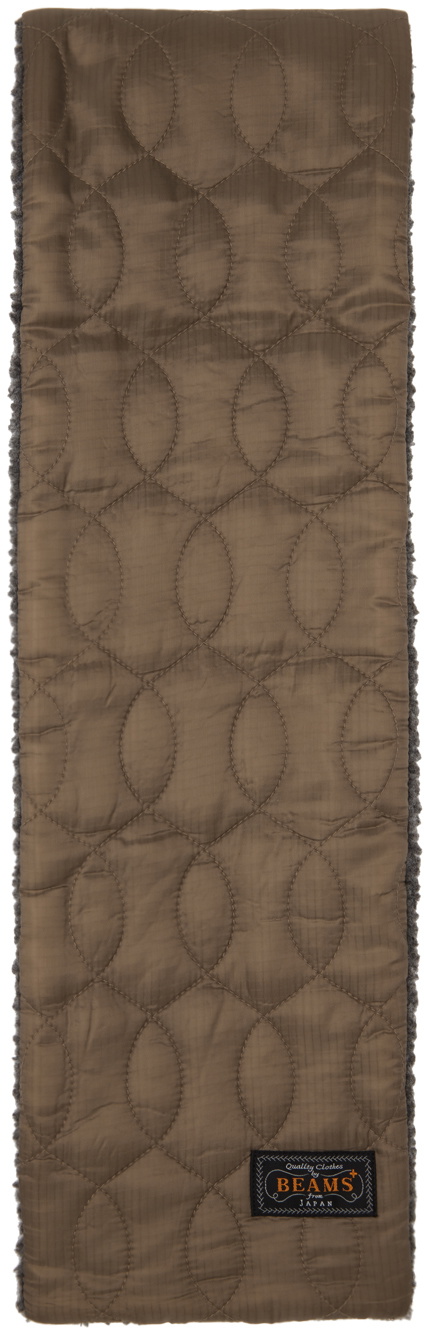 BEAMS PLUS Khaki Quilted Scarf Beams Plus