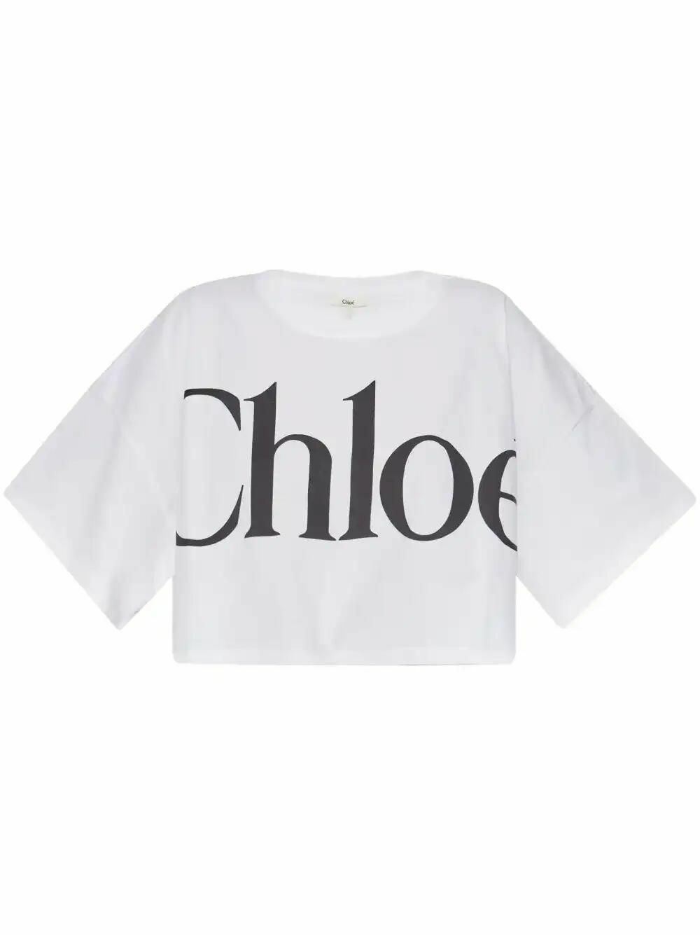 Chloé Logo-Print Crop Top Chloe