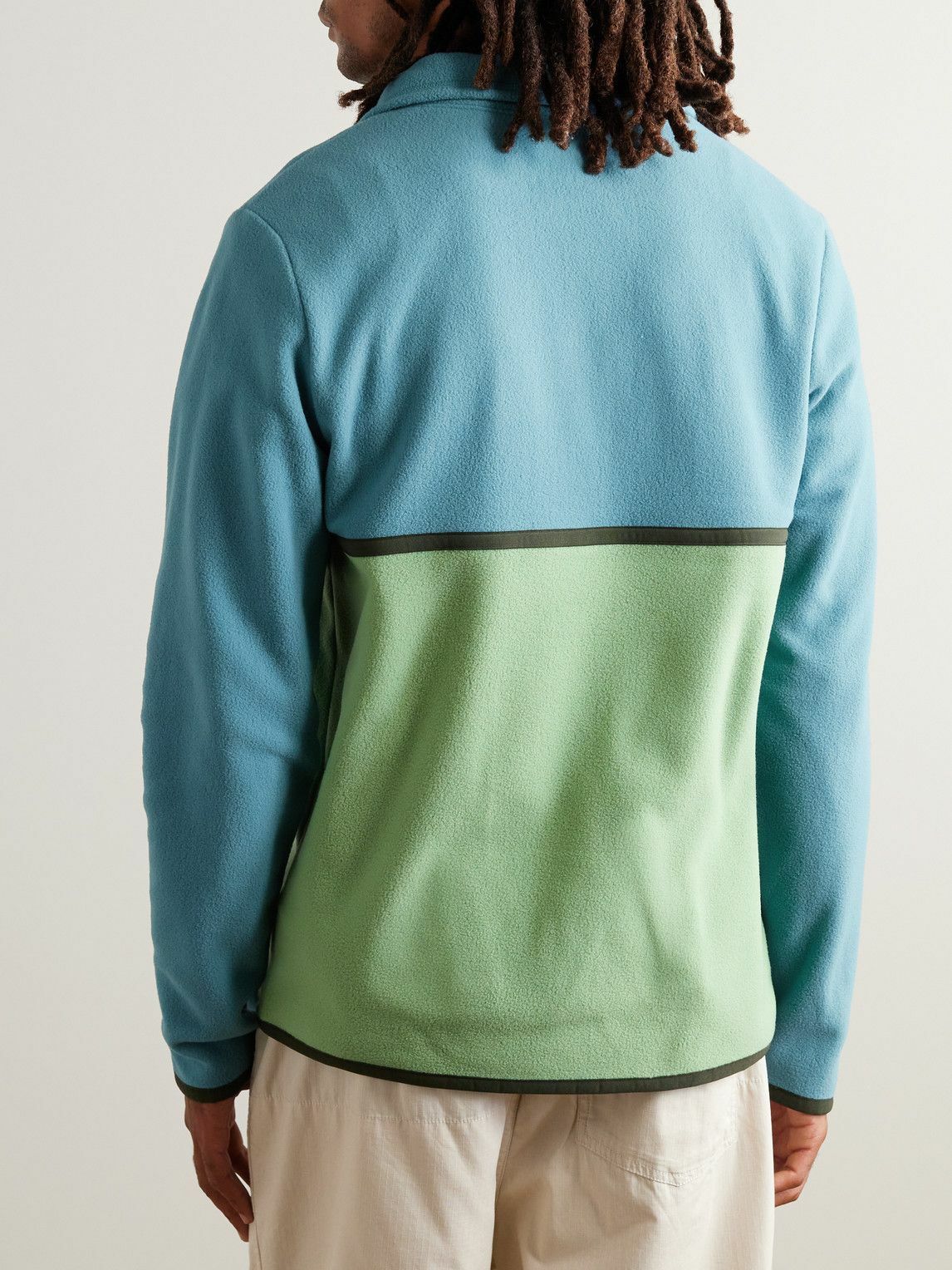 Cotopaxi - Colour-Block Recycled-Fleece Half-Zip Sweater - Blue Cotopaxi