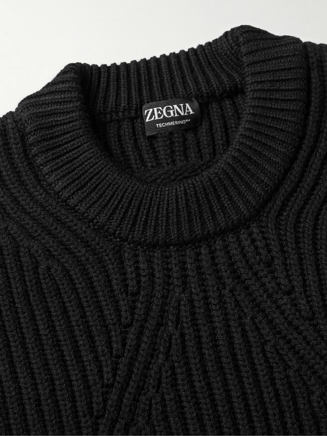 Zegna - Ribbed Wool Sweater - Black Zegna