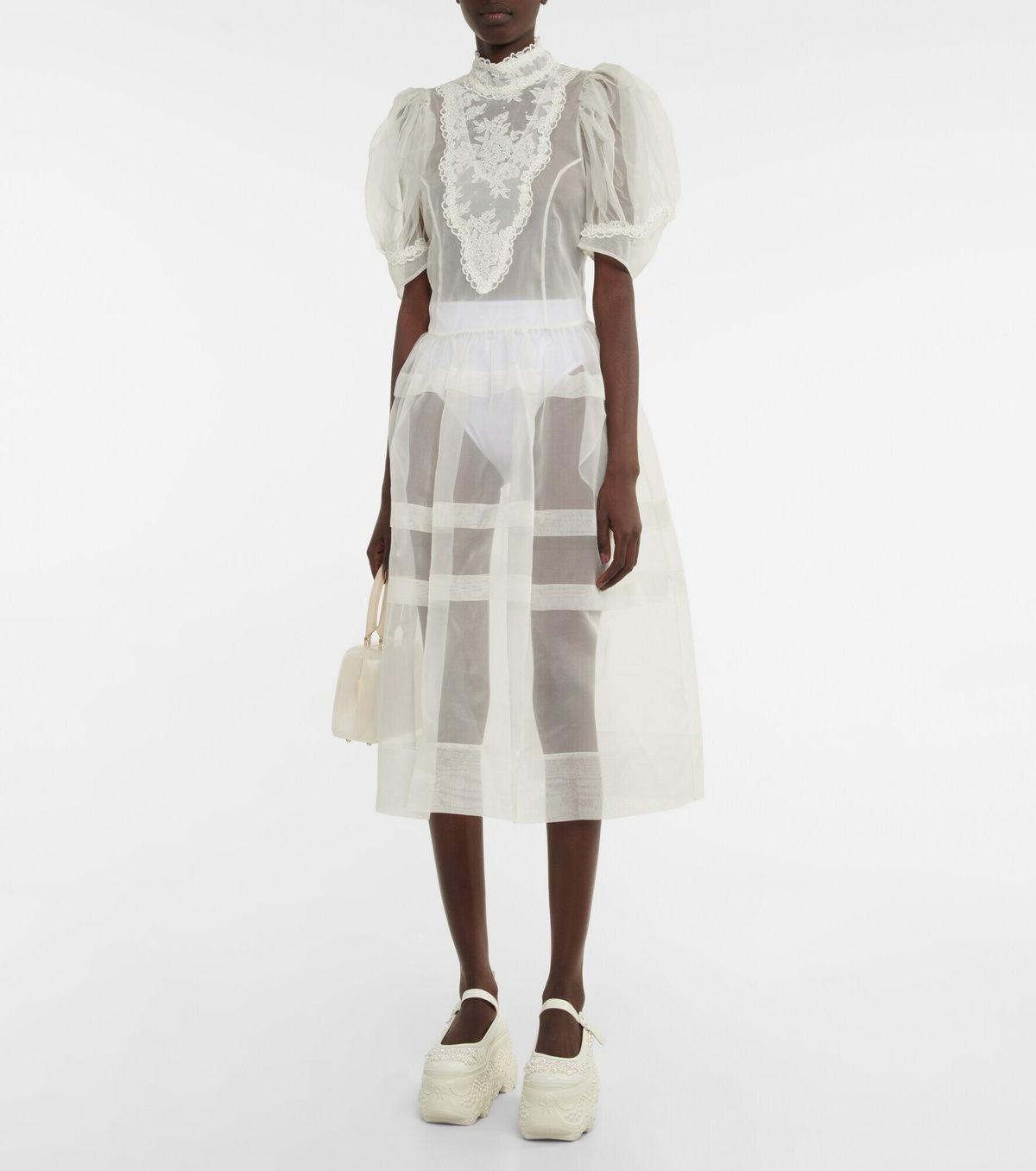 Simone Rocha - Beaded lace and silk minidress Simone Rocha