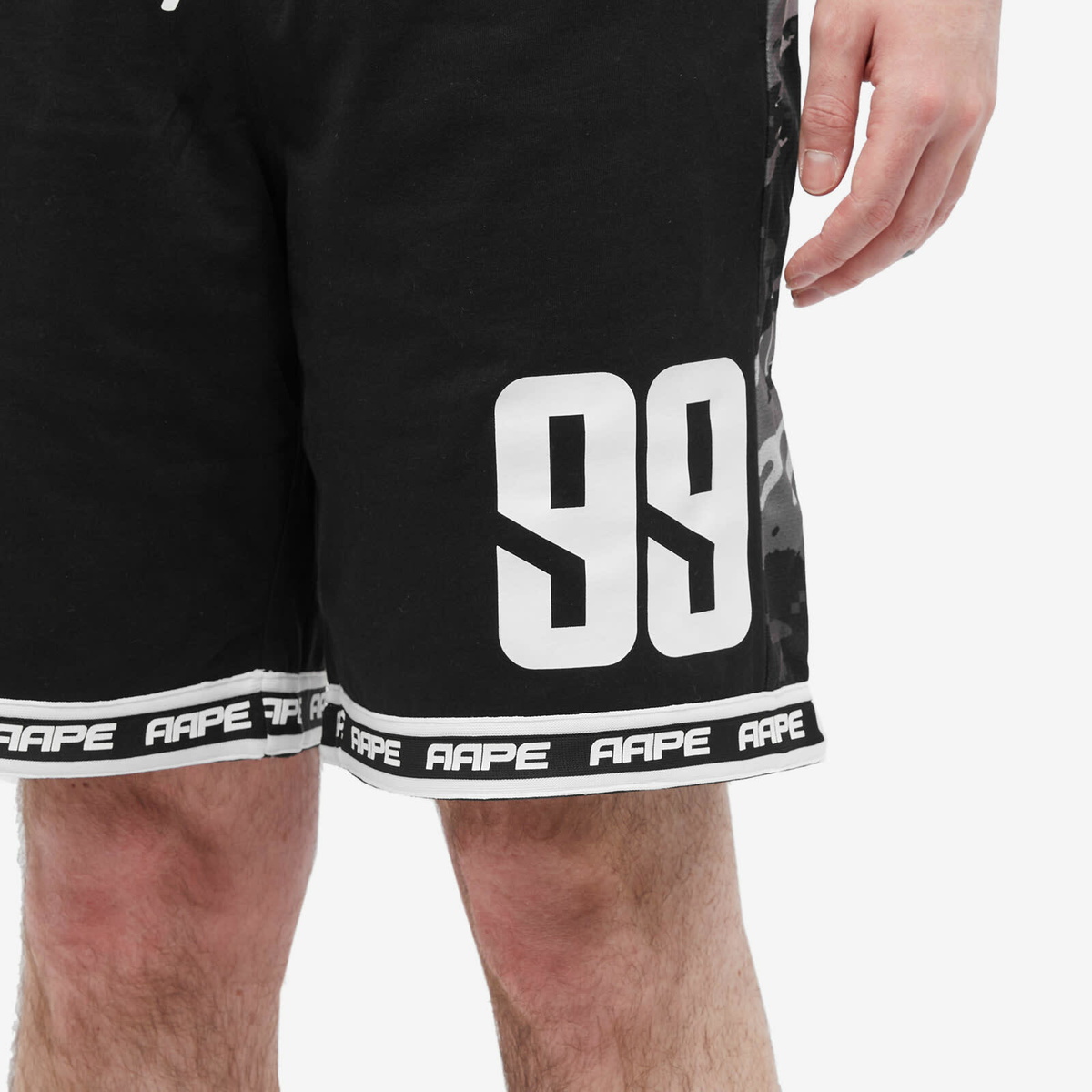 Men's AAPE Dope Mesh Monogram Reversible Short in Black AAPE by A ...