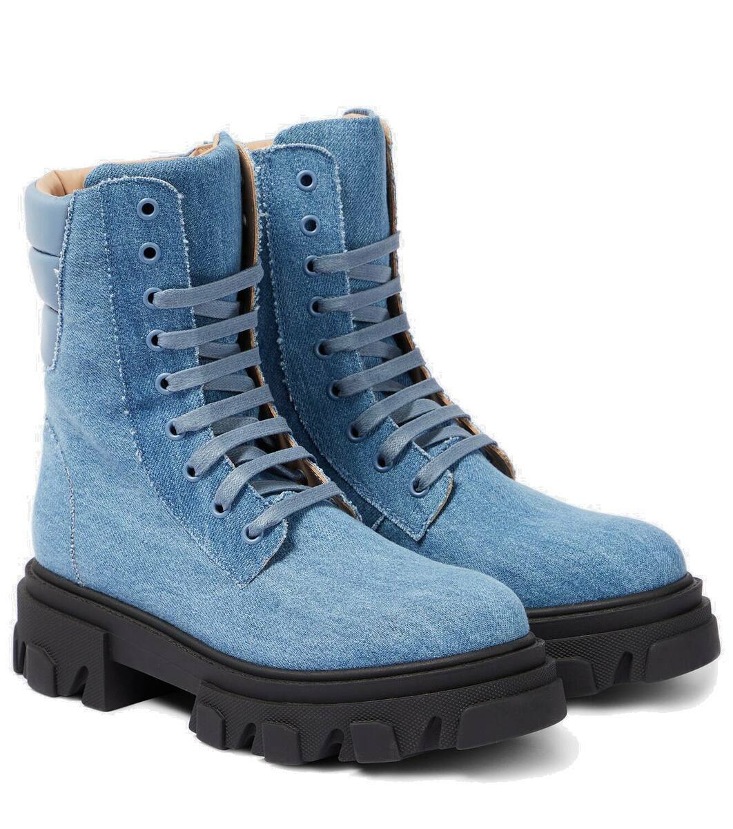 Gia Borghini Gia 35 denim combat boots Gia Borghini