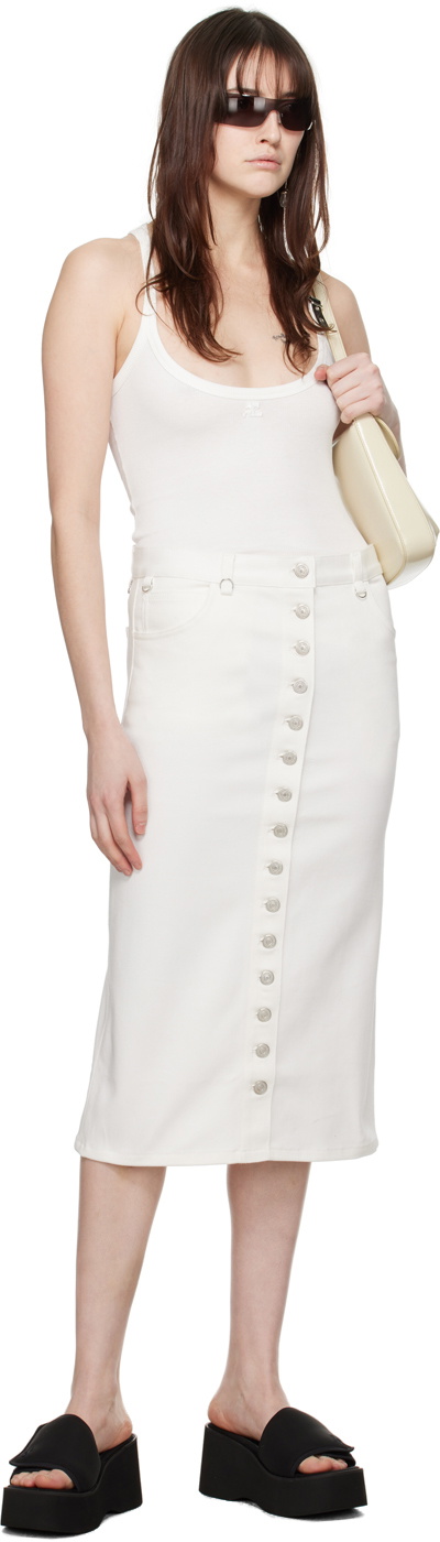 Courrèges White Holistic Buckle 90s Tank Top Courreges