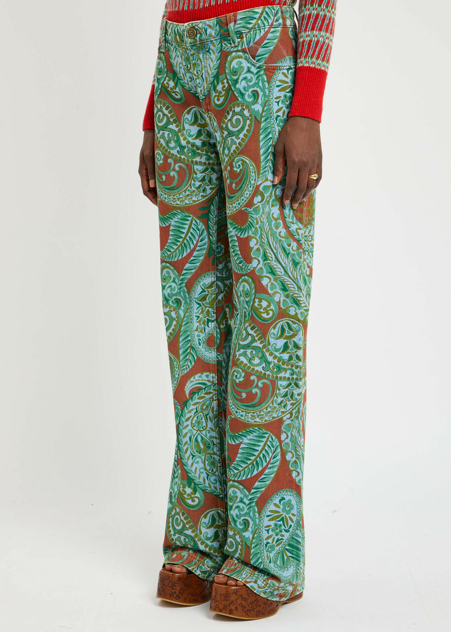 Etro Printed Flared-leg Jeans Multi Print Etro