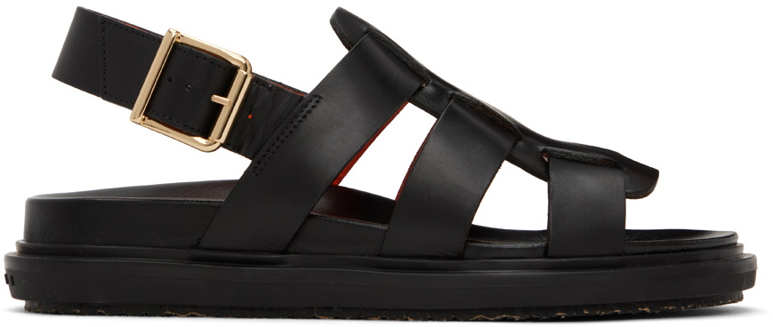 Marni Black Gladiator Fussbett Sandals Marni