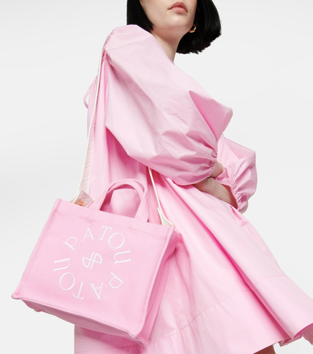 Patou Mini logo canvas tote bag Patou