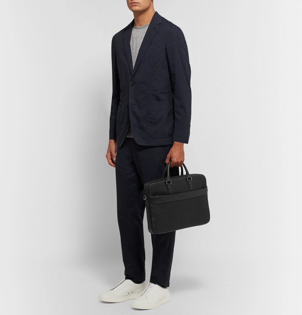 Ermenegildo Zegna - Pelle Tessuta Leather Briefcase - Black Ermenegildo ...
