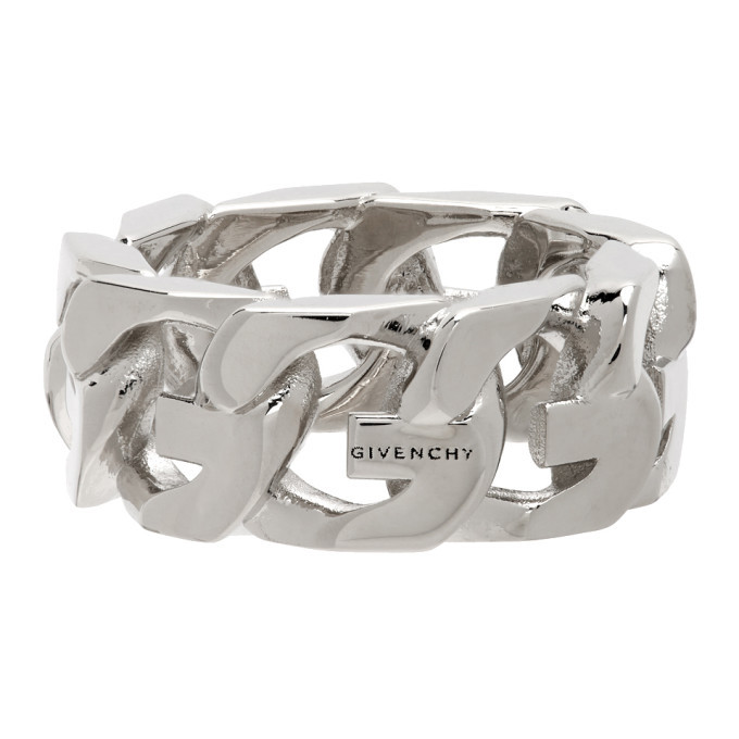 Givenchy Silver G Chain Ring Givenchy