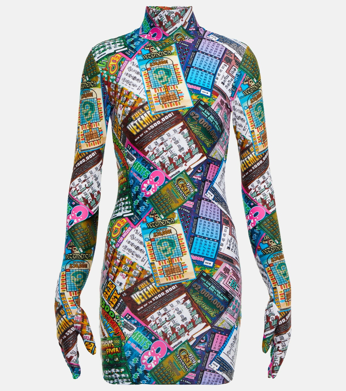 Vetements - Lottery Gloves jersey minidress Vetements