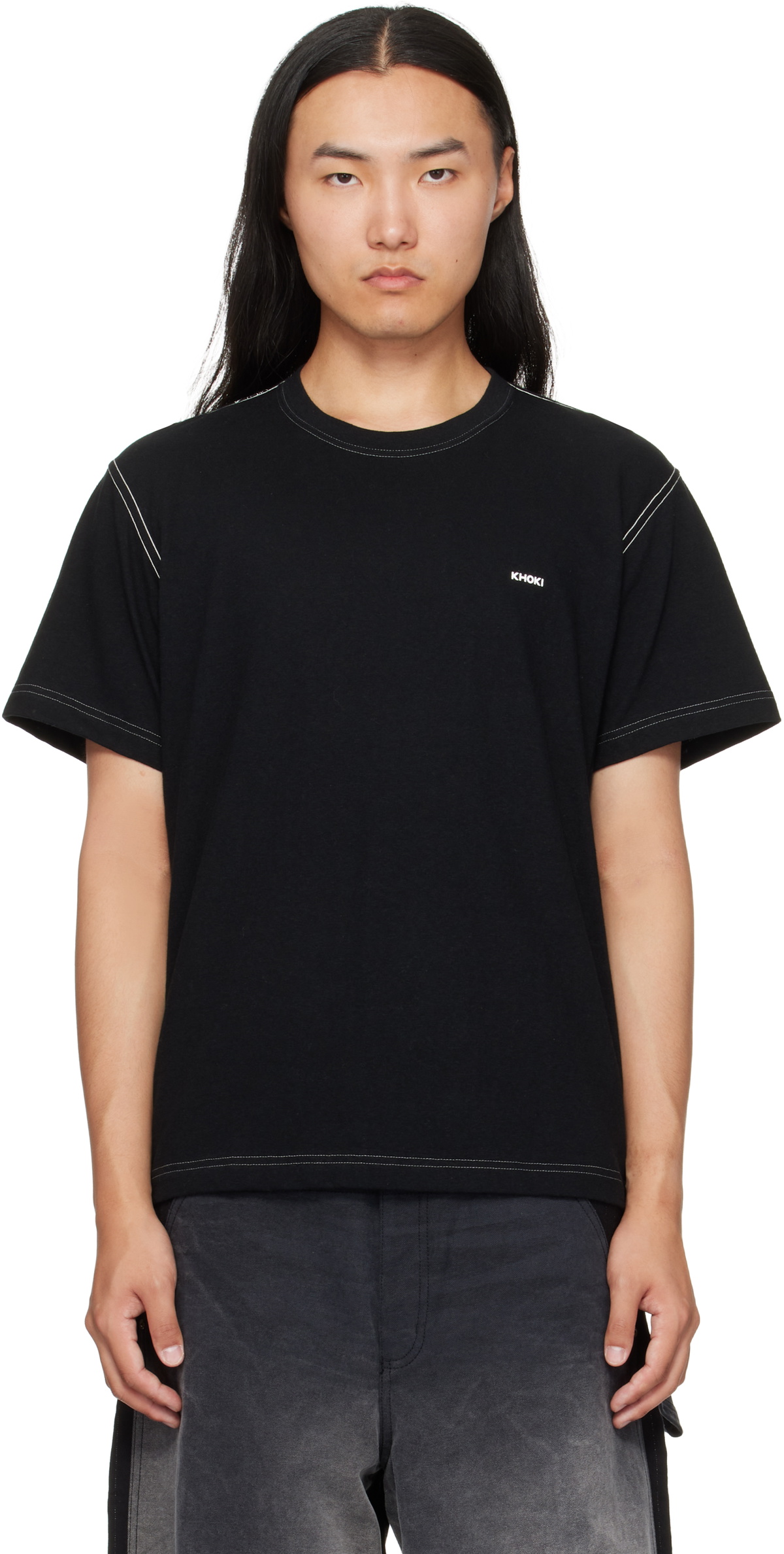 Khoki Black Printed T-shirt KHOKI
