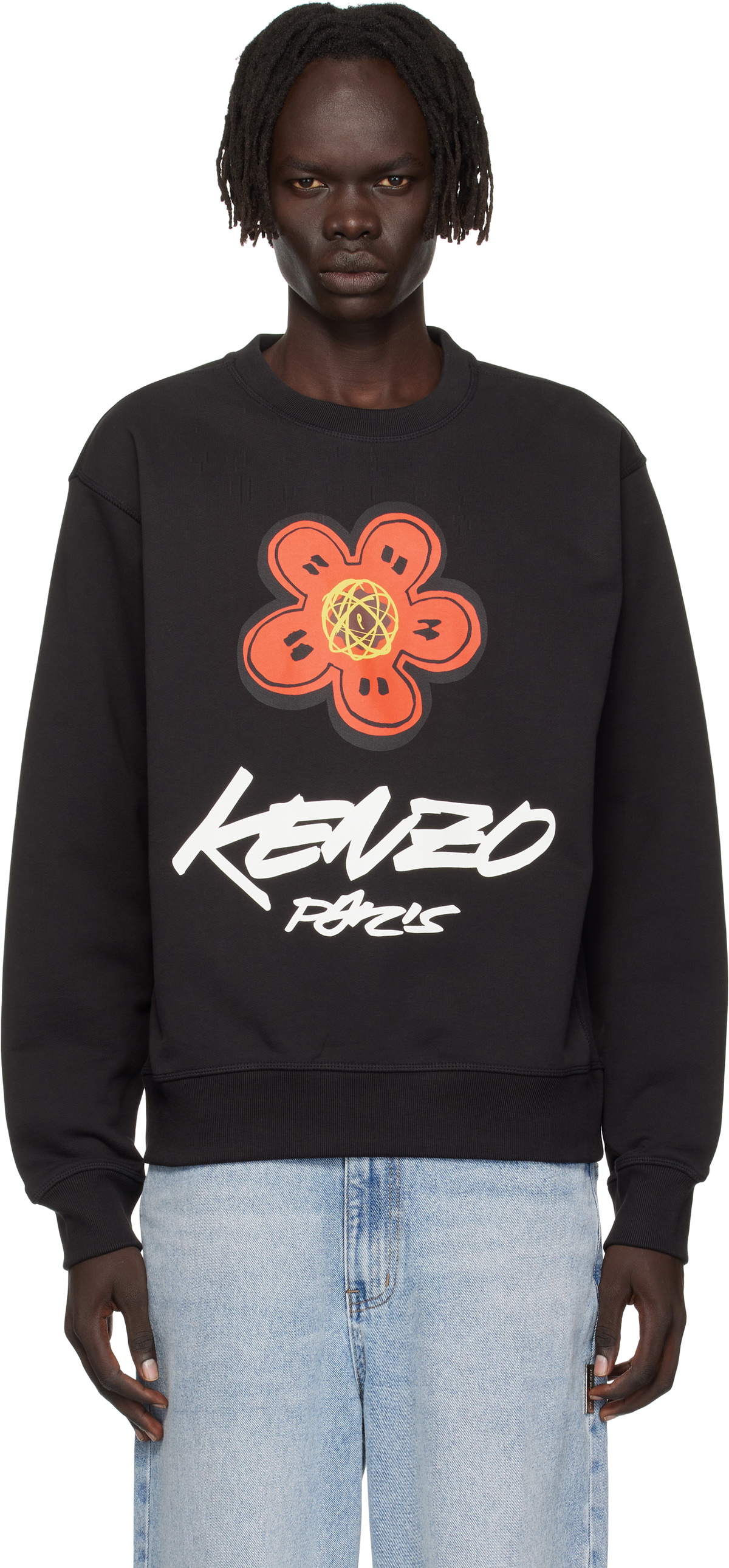 Kenzo Black Kenzo Paris Futura 2000 Edition Cotton Sweatshirt Kenzo