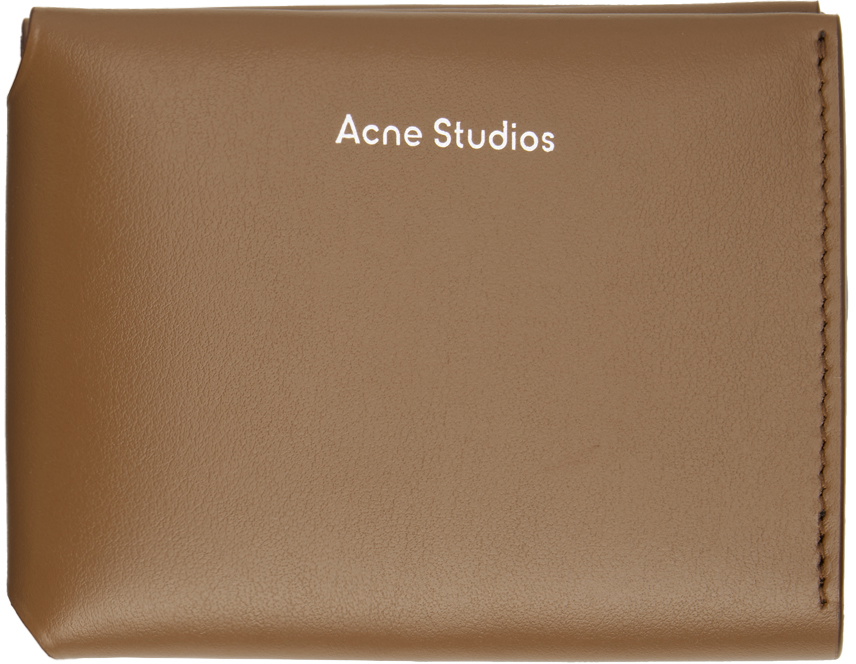 Acne Studios Brown Folded Wallet Acne Studios