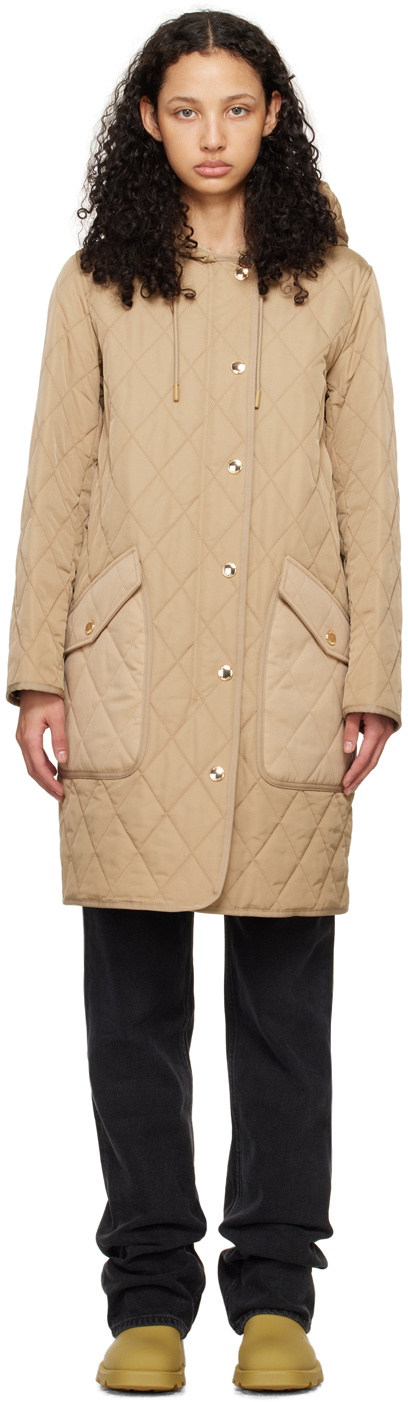 Burberry Beige Quilted Thermoregulated Jacket Burberry