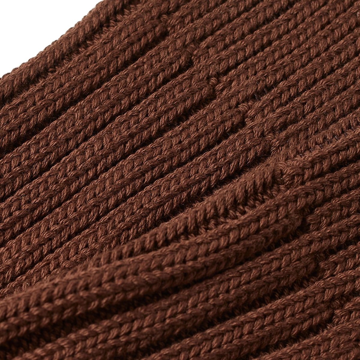 RoToTo Chunky Ribbed Crew Sock in Brown RoToTo