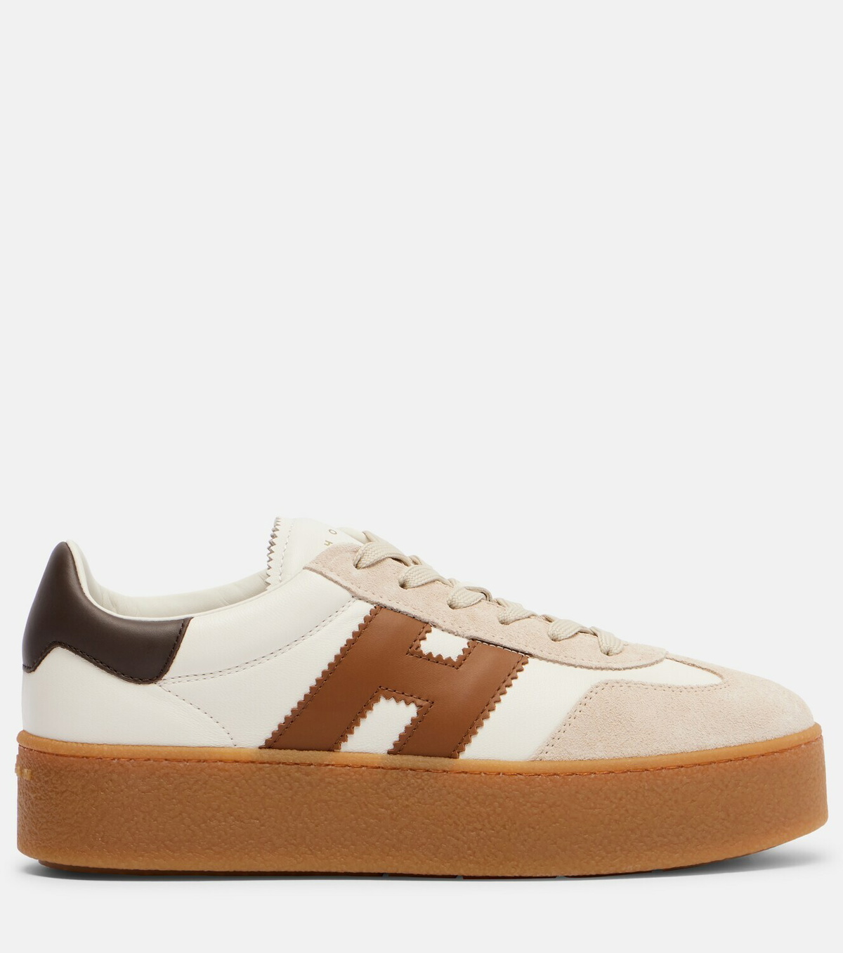 Hogan H681 leather and suede platform sneakers Hogan