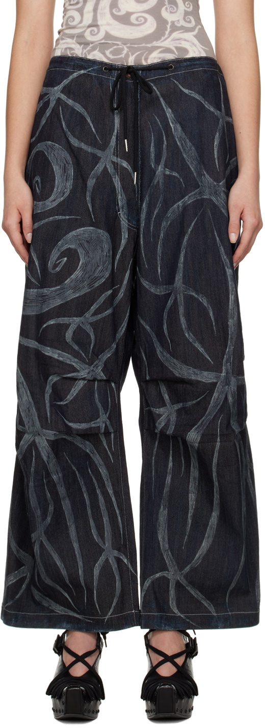 Anna Castellano SSENSE Exclusive Black Stars Jeans