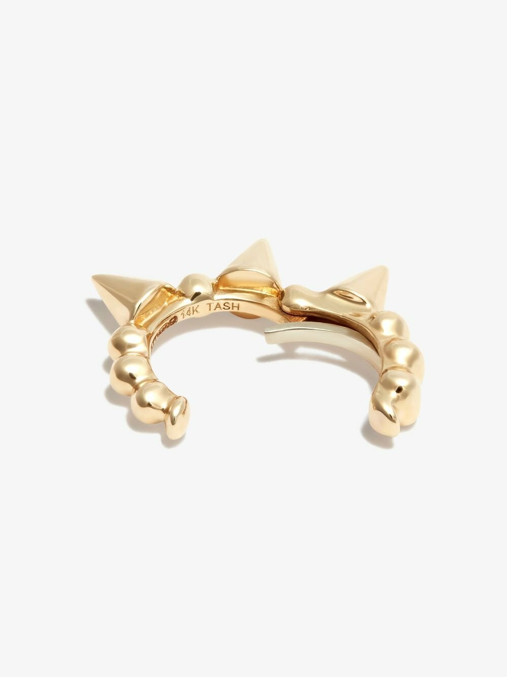 MARIA TASH 14K Yellow Gold Granulated Triple Short Spike Ear Cuff Maria ...