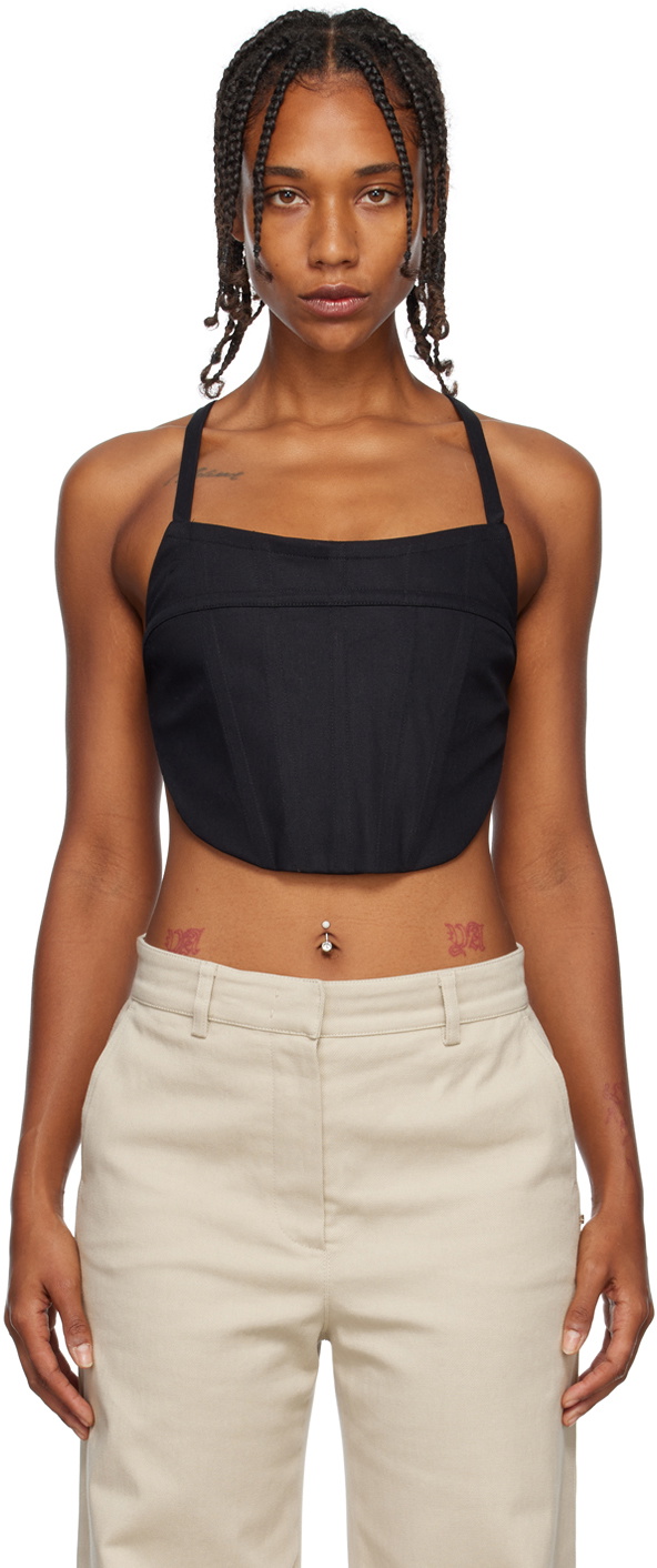 Rosetta Getty Black Tie Back Corset Rosetta Getty