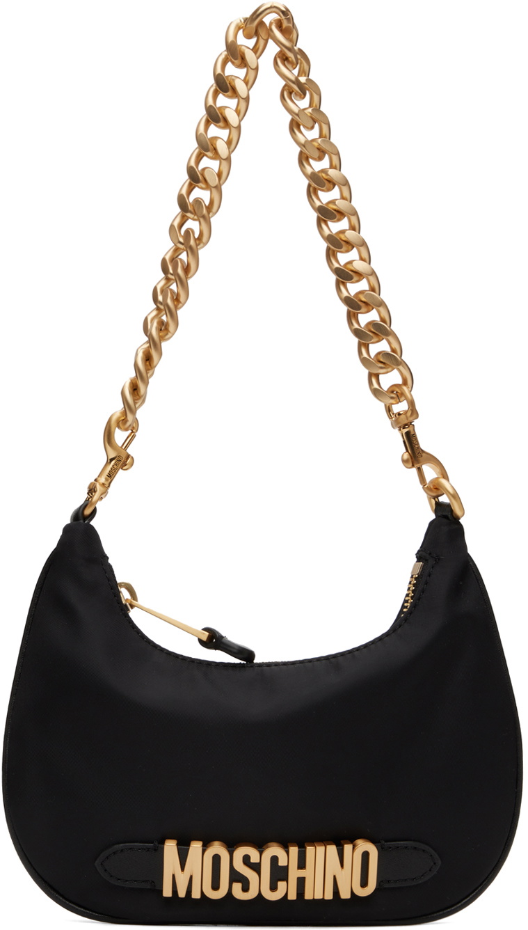 Moschino Black Mini Lettering Logo Bag Moschino