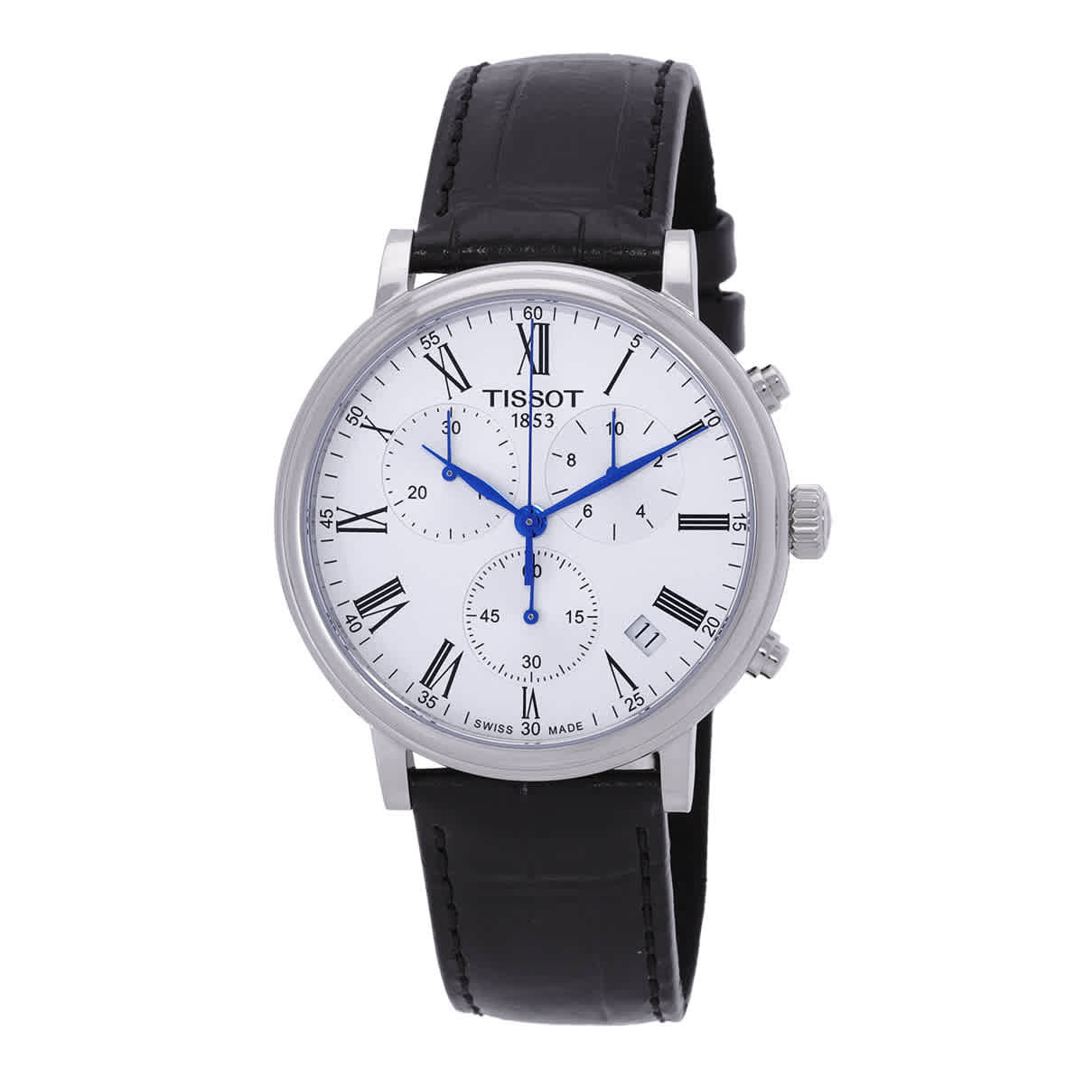 Tissot Carson Chronograph Quartz Silver Dial Mens Watch T122.417.16.033 ...