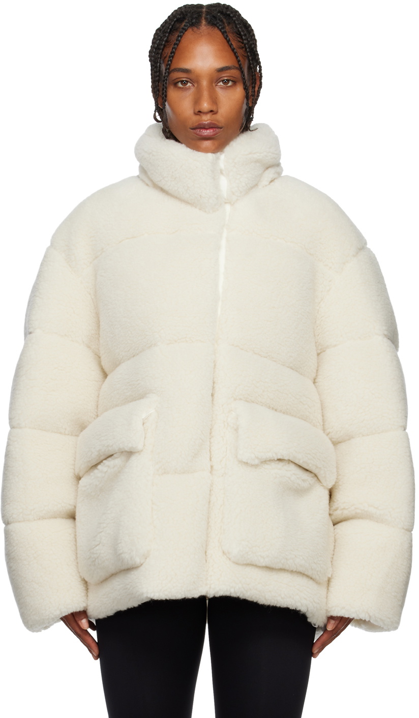 Off-White White Teddy Down Jacket Off-White