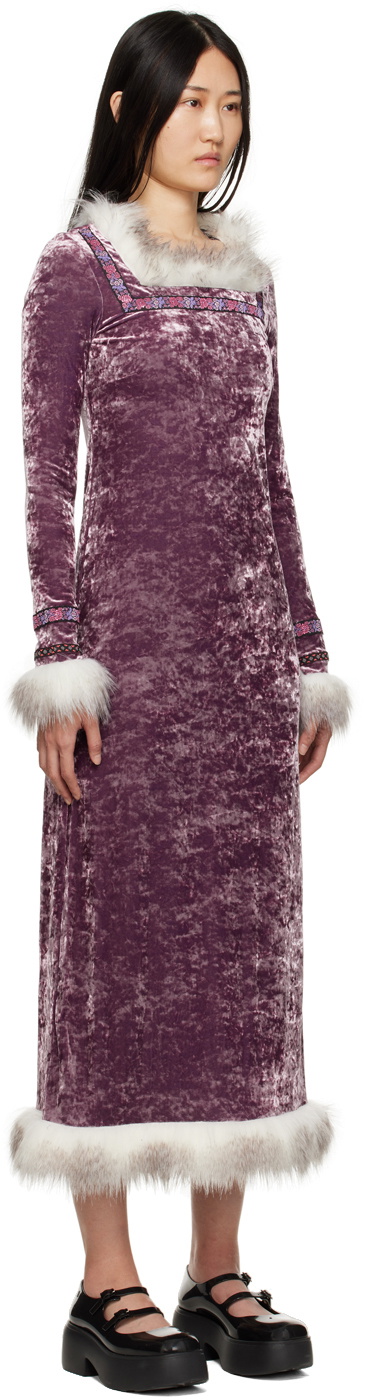 Anna Sui Purple Princess Audrey Dress Anna Sui