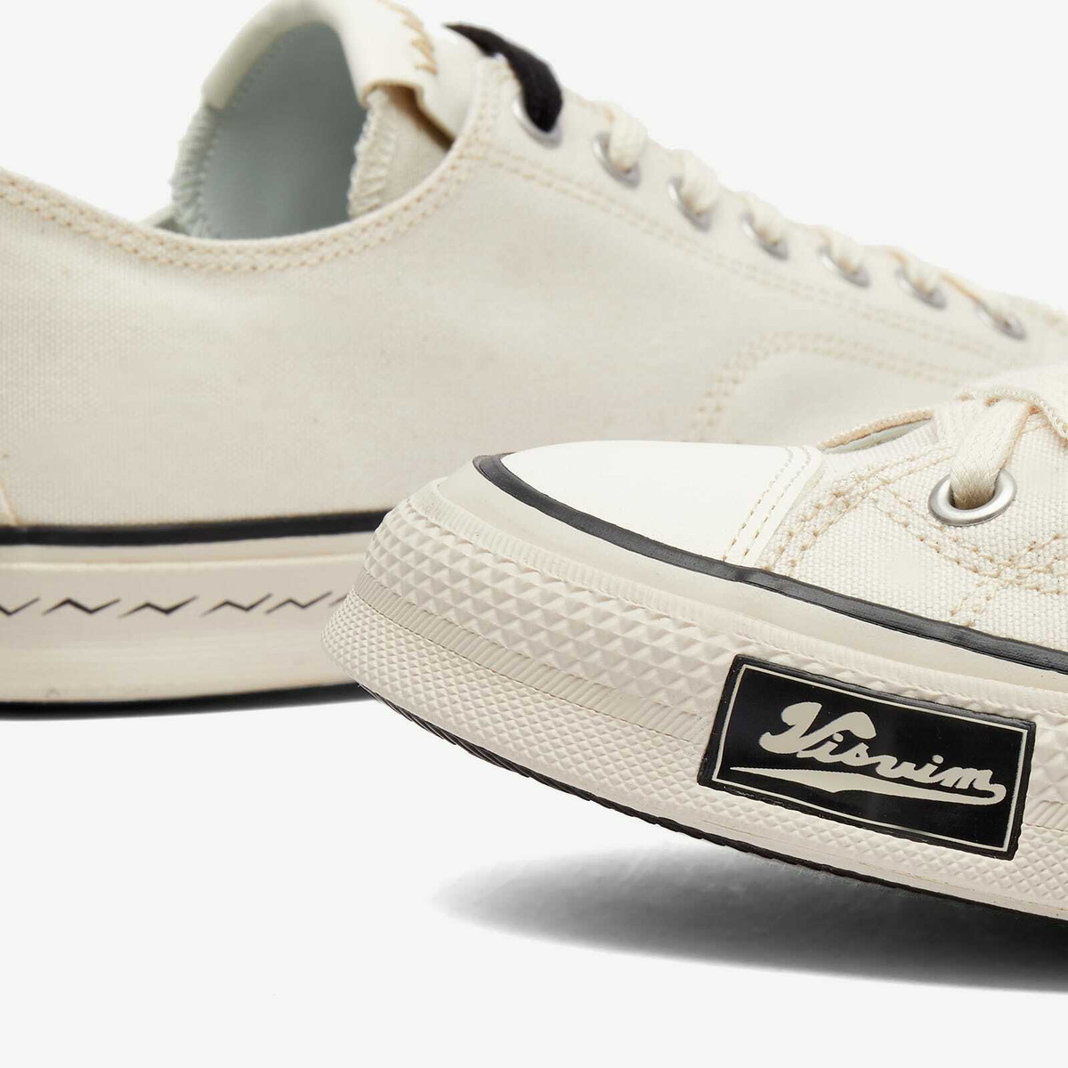 Visvim Women's Skaway Lo Canvas Sneakers in Ivory Visvim