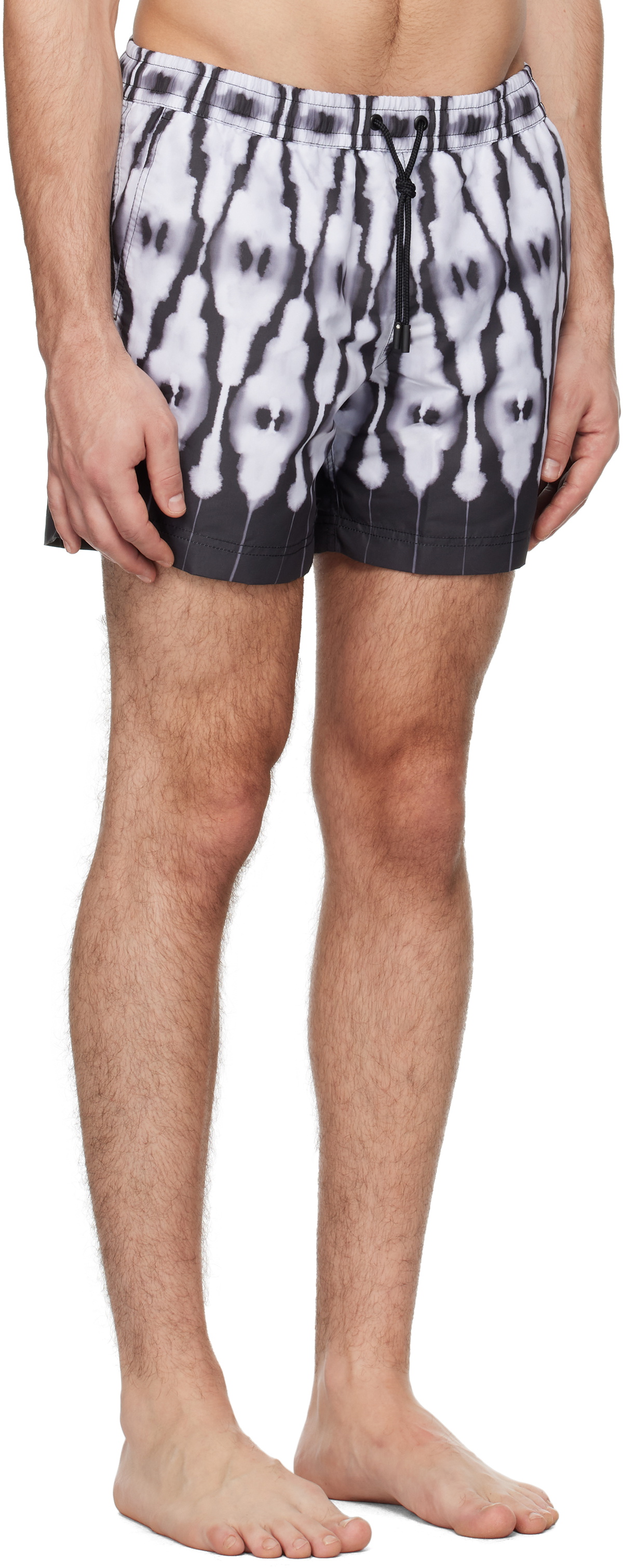 COMMAS Black & White Ritual Classic Swim Shorts Commas