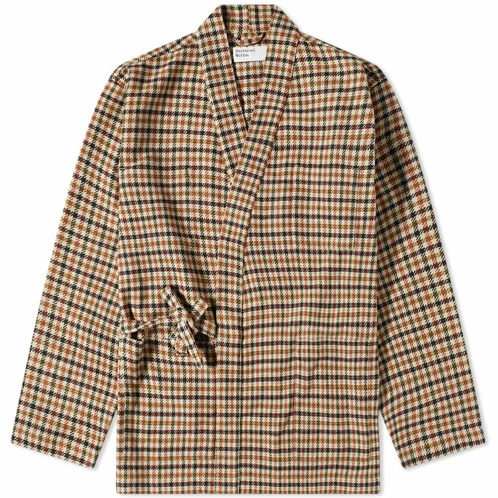 Universal Works Men's Tweed Kyoto Work Jacket in Stone Universal Works