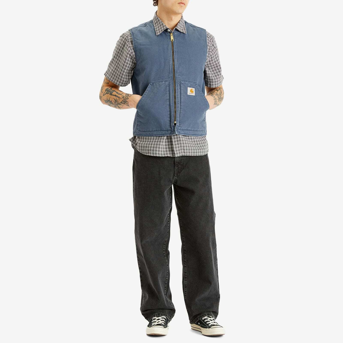 Stan Ray Men's Wide 5 Jeans in Washed Black Stan Ray