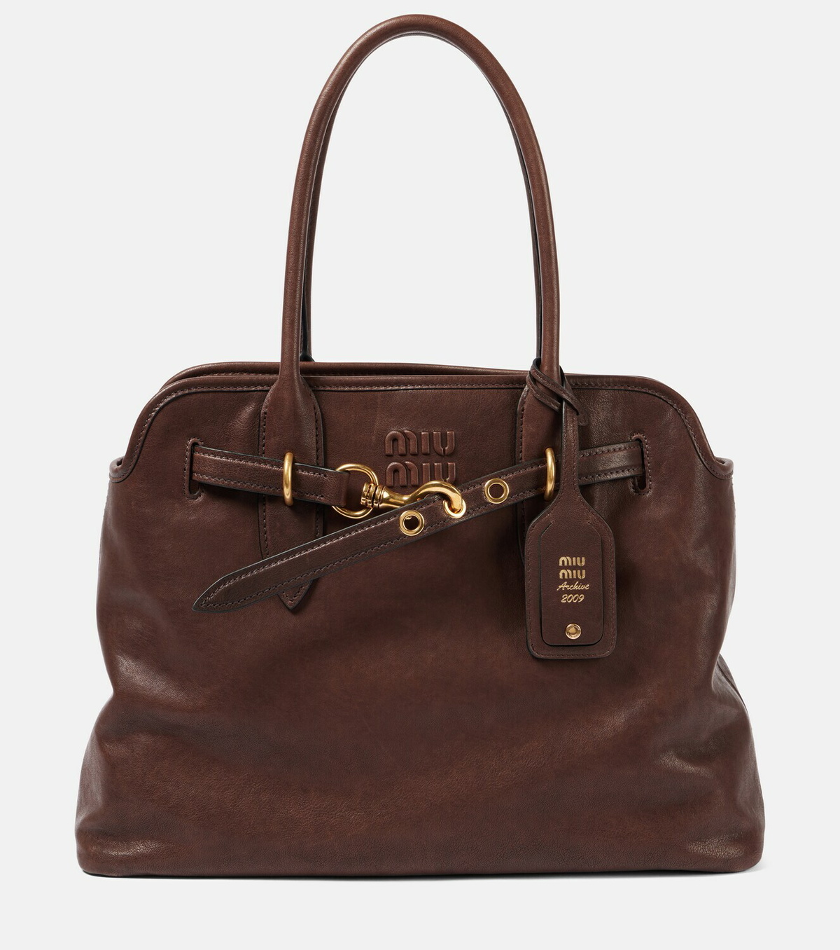 Miu Miu Adventure Large leather shoulder bag Miu Miu
