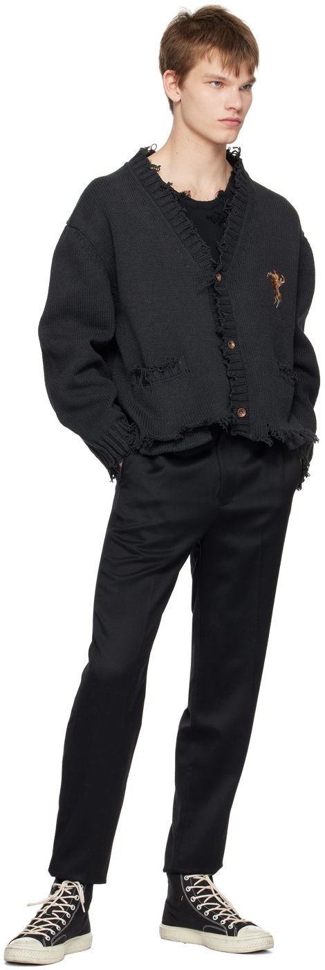 Doublet Black Cut Off Cardigan Doublet