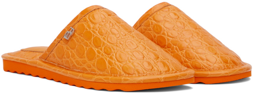 BY FAR Orange Larry Slippers By Far