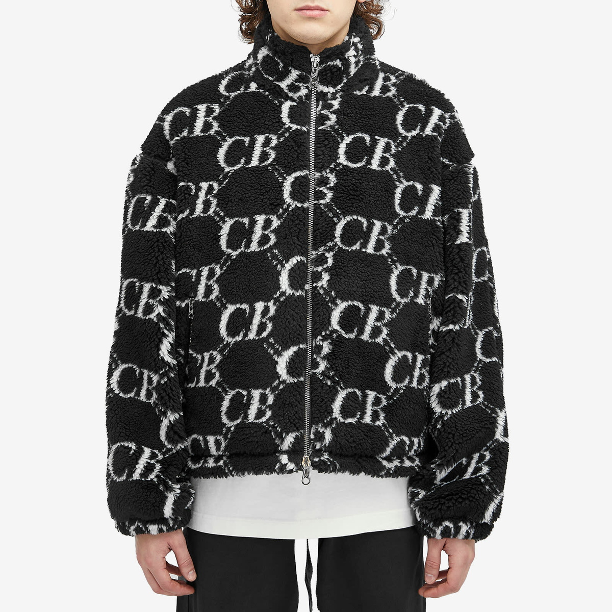 Cole Buxton Men's CB Monogram Fleece in Black Cole Buxton